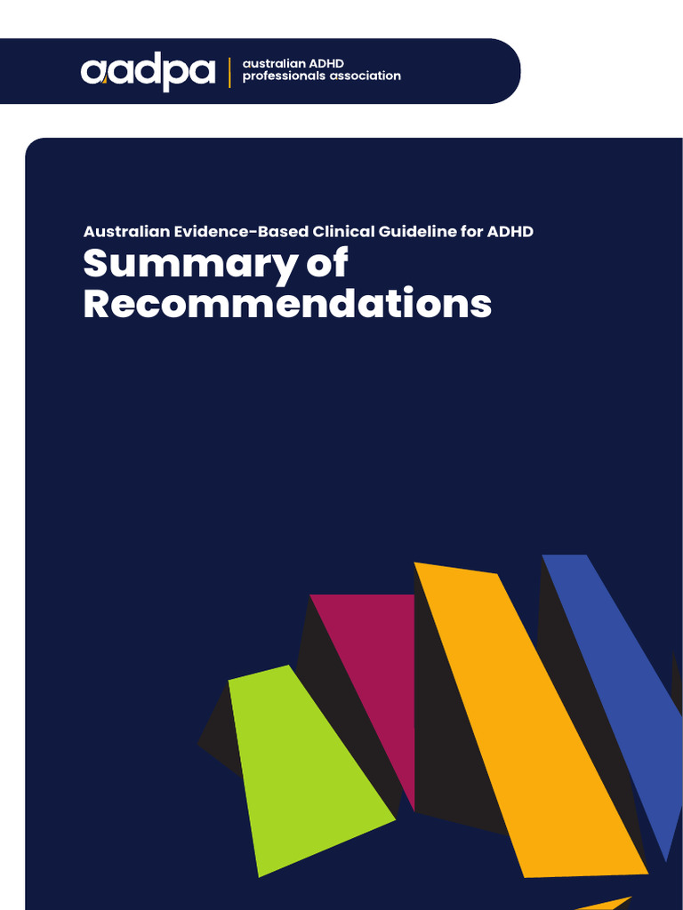 ADHD Clinical Practice Guide Summary of Recommendations 031022 | PDF | Attention Deficit ...