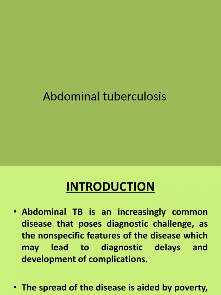 Abdominal Tuberculosis | PDF