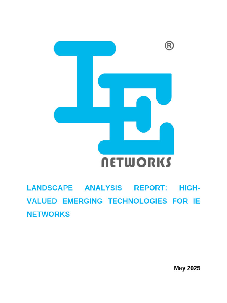 IE Emerging Technologies Landscape Analysis Report | PDF | Artificial ...
