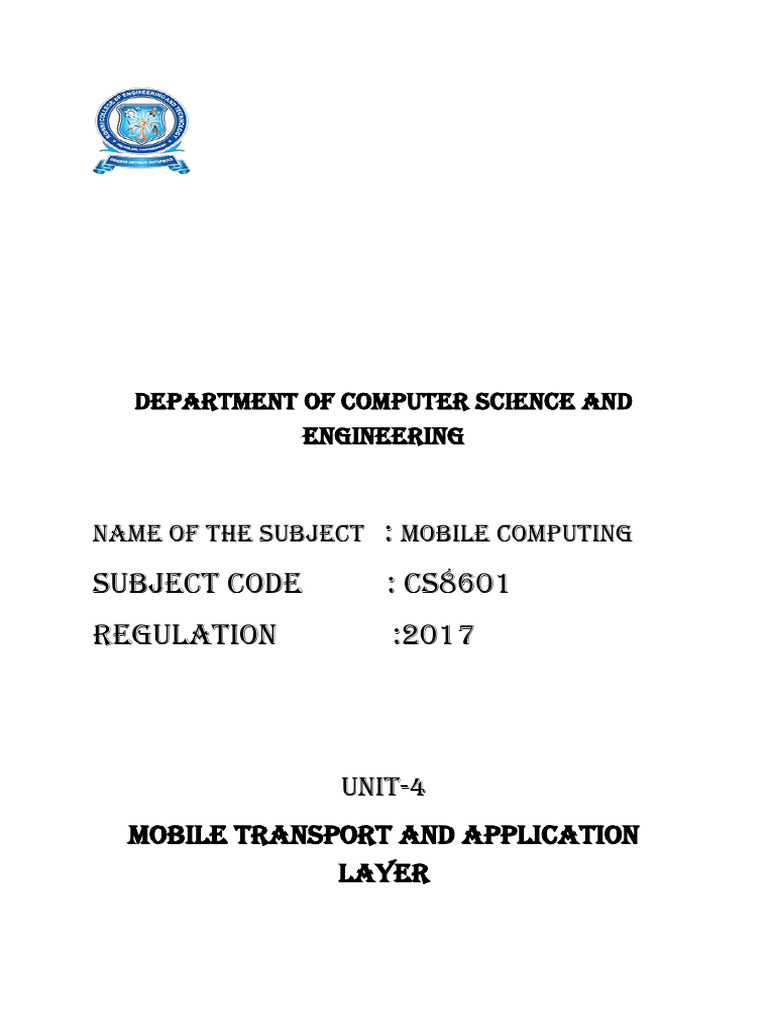 MC Unit-4 | PDF