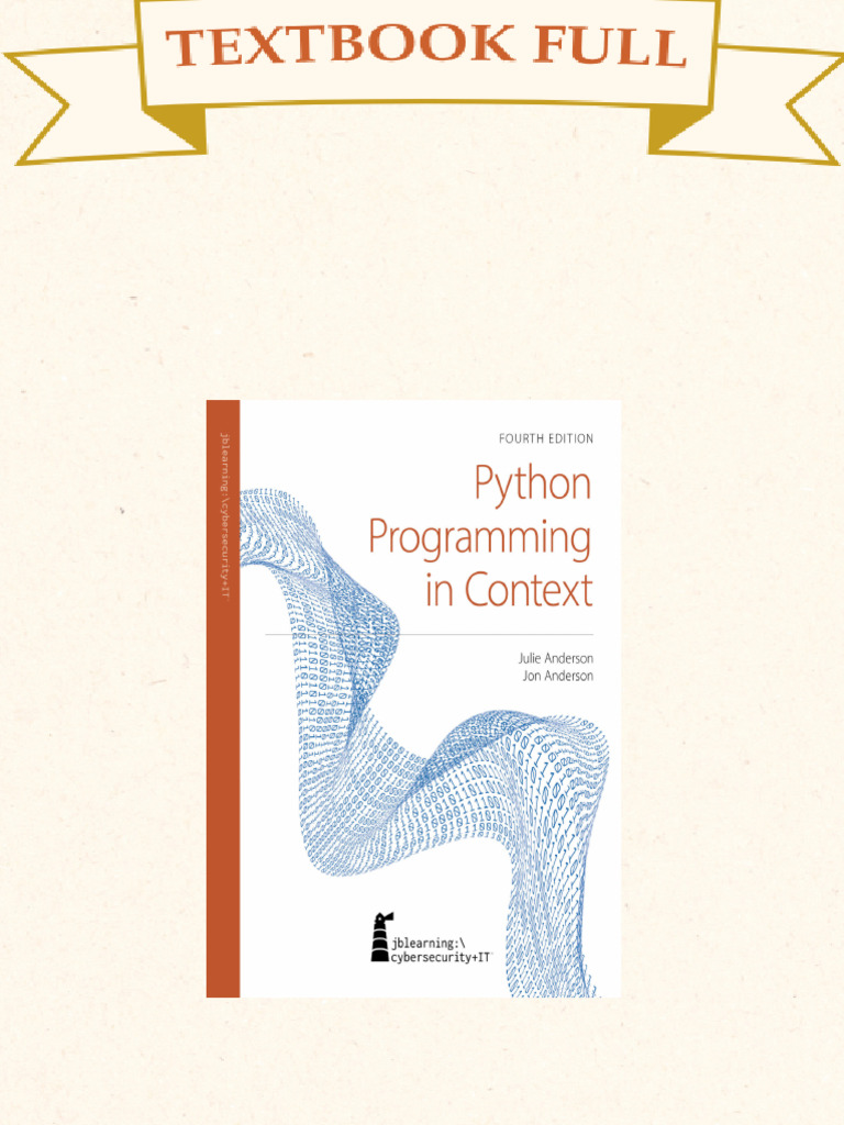 Python Programming in Context, Fourth Edition Julie Anderson and Jon Anderson PDF Download | PDF ...