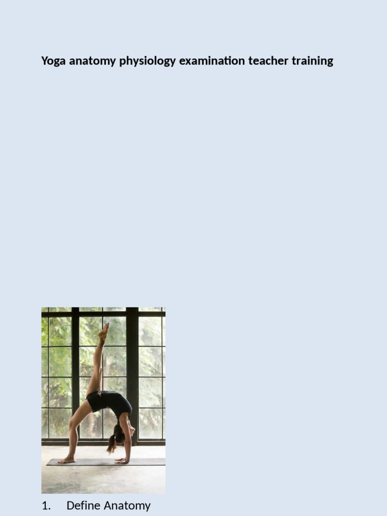 Yoga Anatomy and Physiology Overview | PDF | Yoga | Hindu Prayer And ...