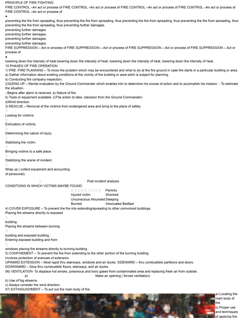 Qwe Fire Fighting Principle | PDF | Fires | Firefighting