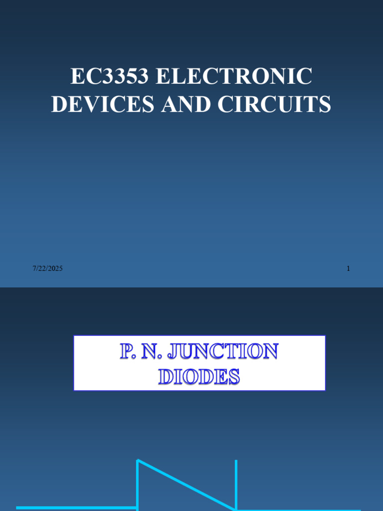 PN Junction Diodes Explained | PDF | P–N Junction | Materials Science