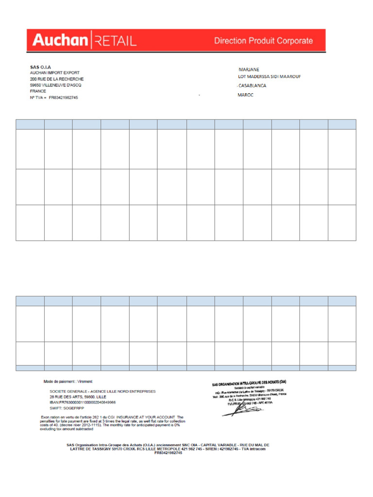 Report ProForma Maroc Report ProForma Maroc RDC | PDF