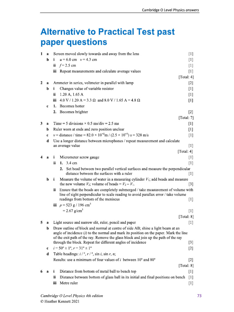 ATP Past Paper Questions | PDF