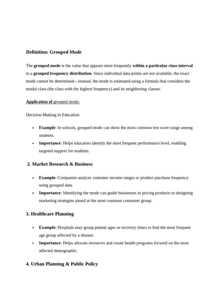 Calculating Mode On A Grouped Data | PDF | Risk | Histogram