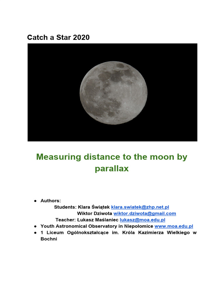 Calculating Distace of Moon | PDF | Latitude | Longitude