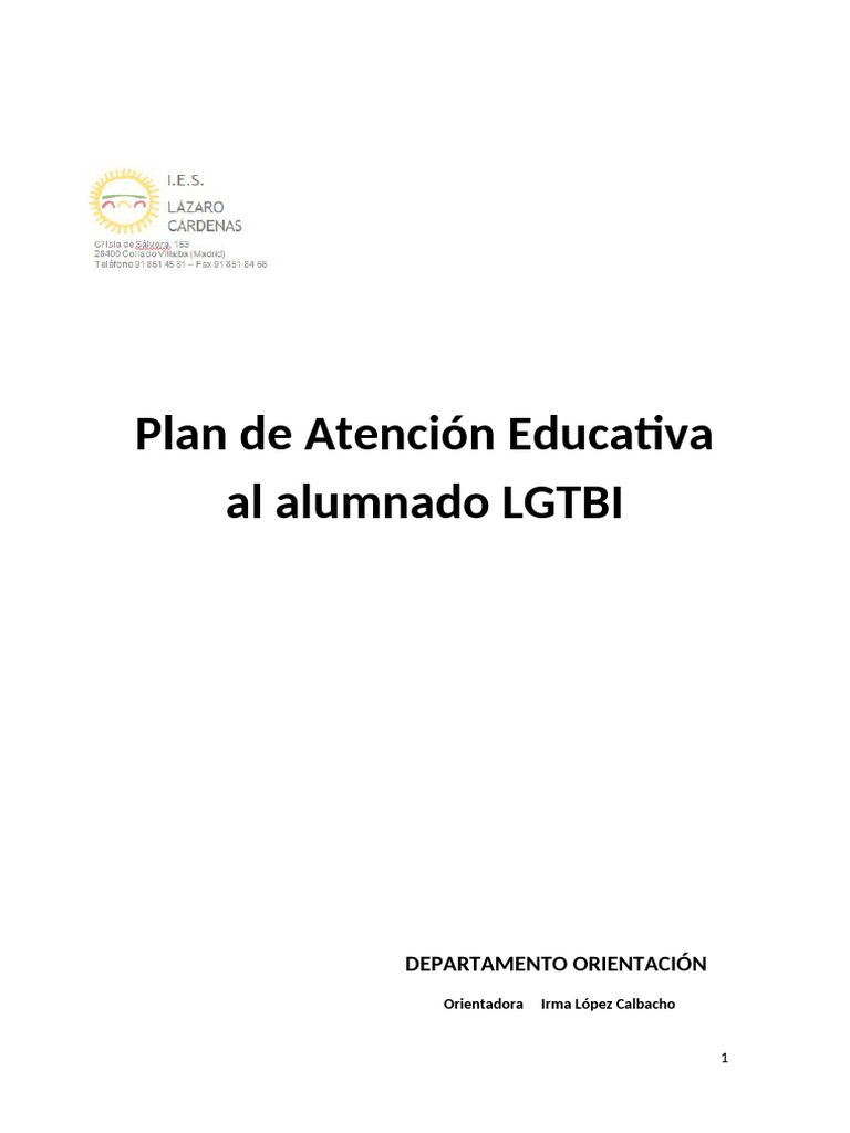 Protocolo Lgtbi | PDF | Plan de estudios | Identidad de género