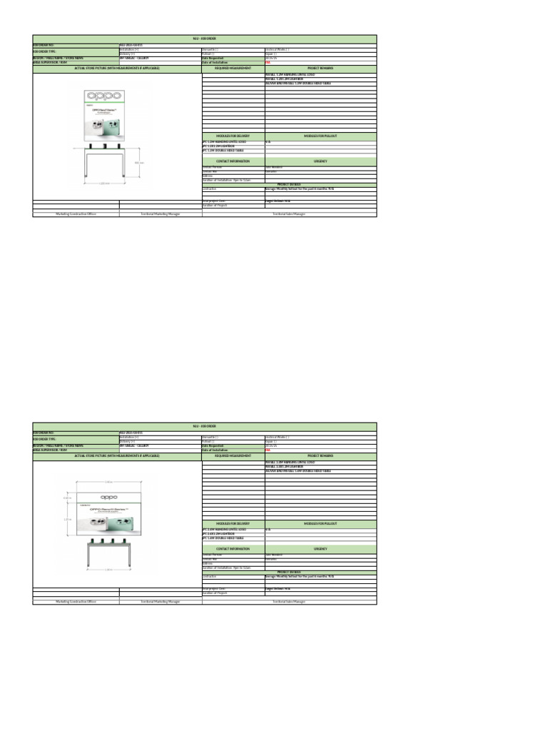 Job Order Quotation Request 1 | PDF