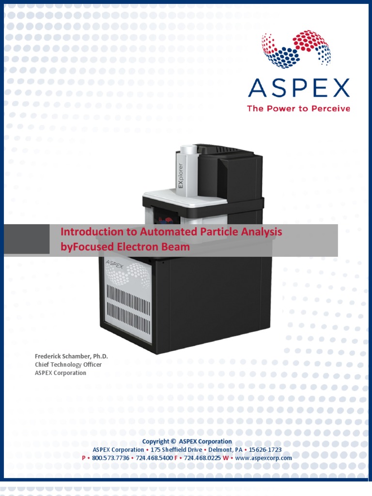 Introduction To Automated Particle Analysis | PDF | Scanning Electron ...