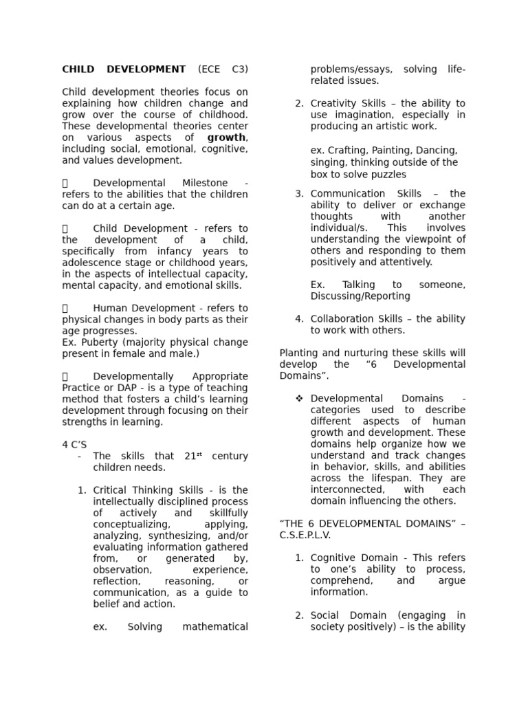 Child Development Theories and Practices | PDF | Child Development ...