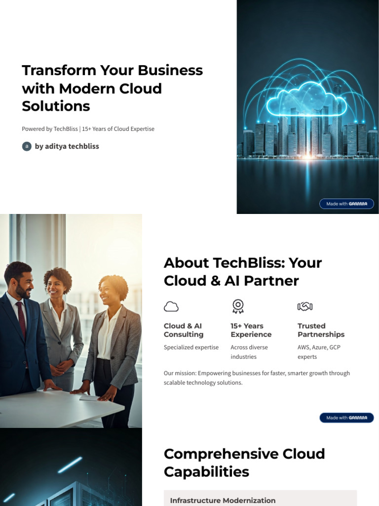 Transform Your Business With Modern Cloud Solutions | PDF