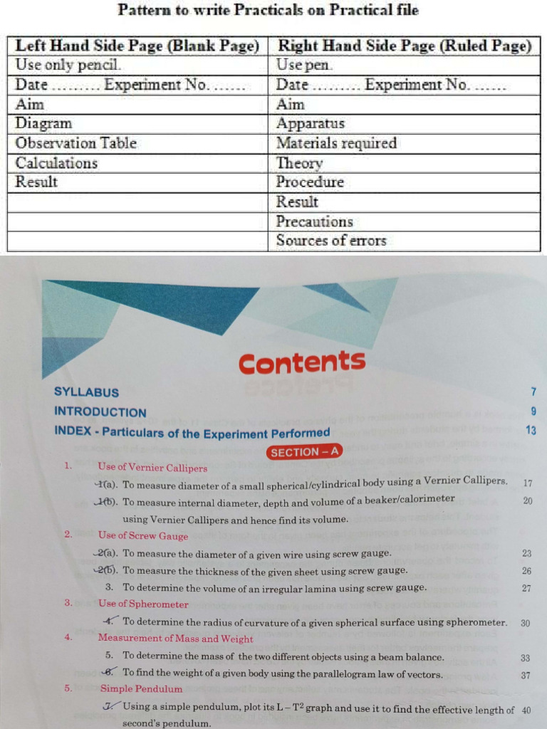 11th Physics Practical File | PDF