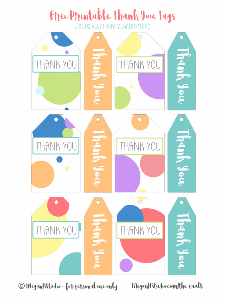 Rainbow Thank You Spots | PDF
