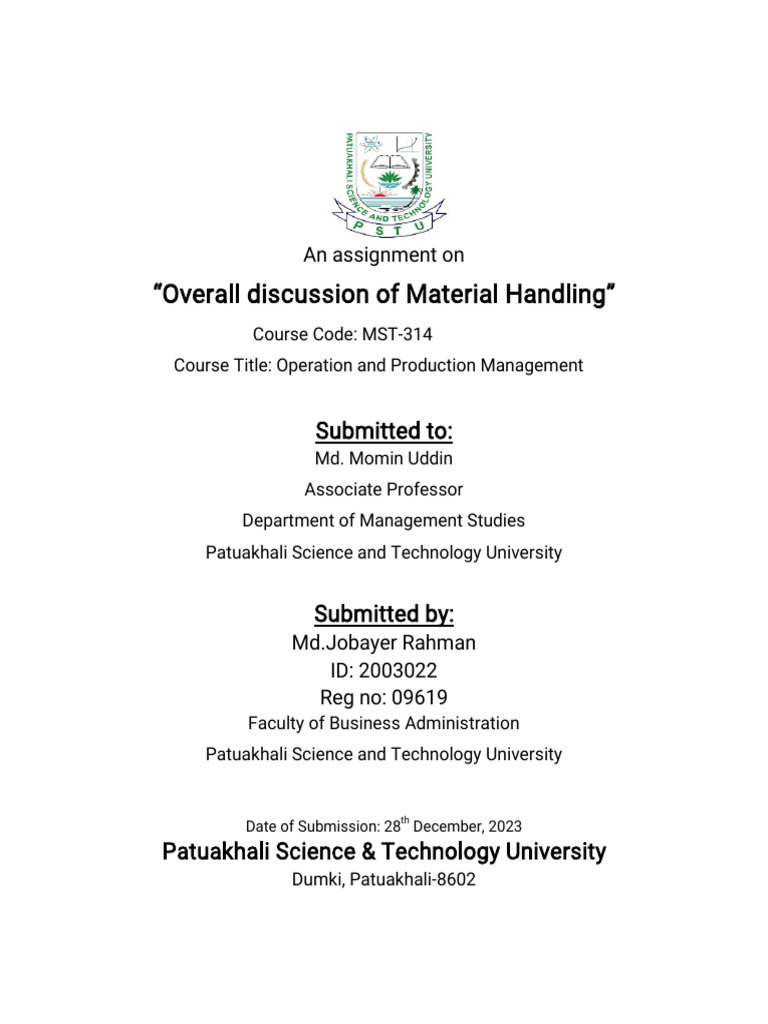 Overview of Material Handling Concepts | PDF | Crane (Machine) | Pallet