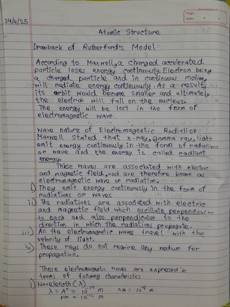 Atomic Structure Part 1 | PDF