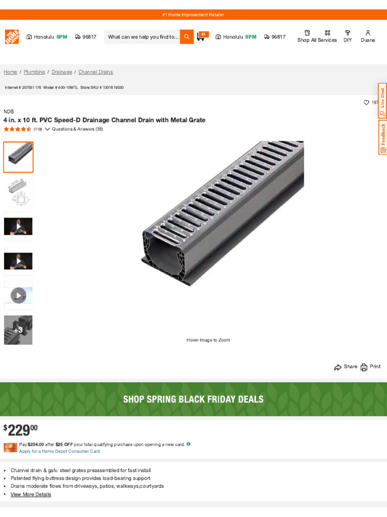 NDS 4 In. X 10 Ft. PVC Speed-D Drainage.. | PDF