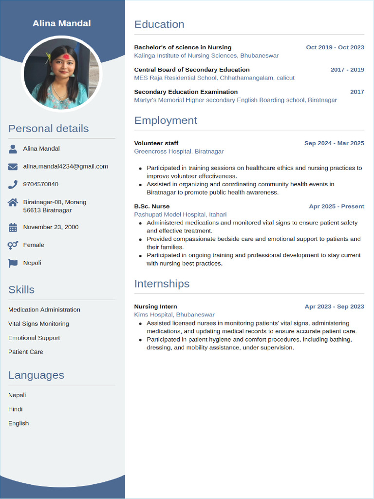 Alina Di Resume (Optimized) | PDF