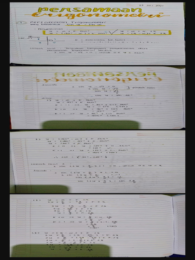 Catatan MTK Minat | PDF