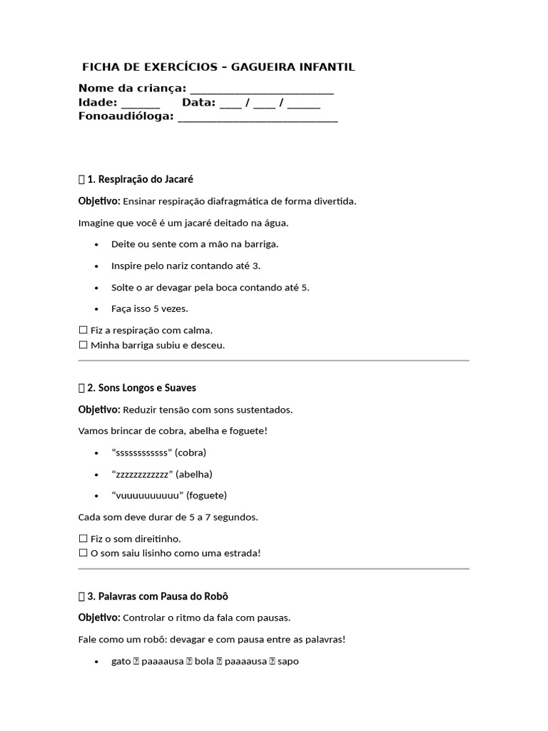 Ficha de Exercícios | PDF