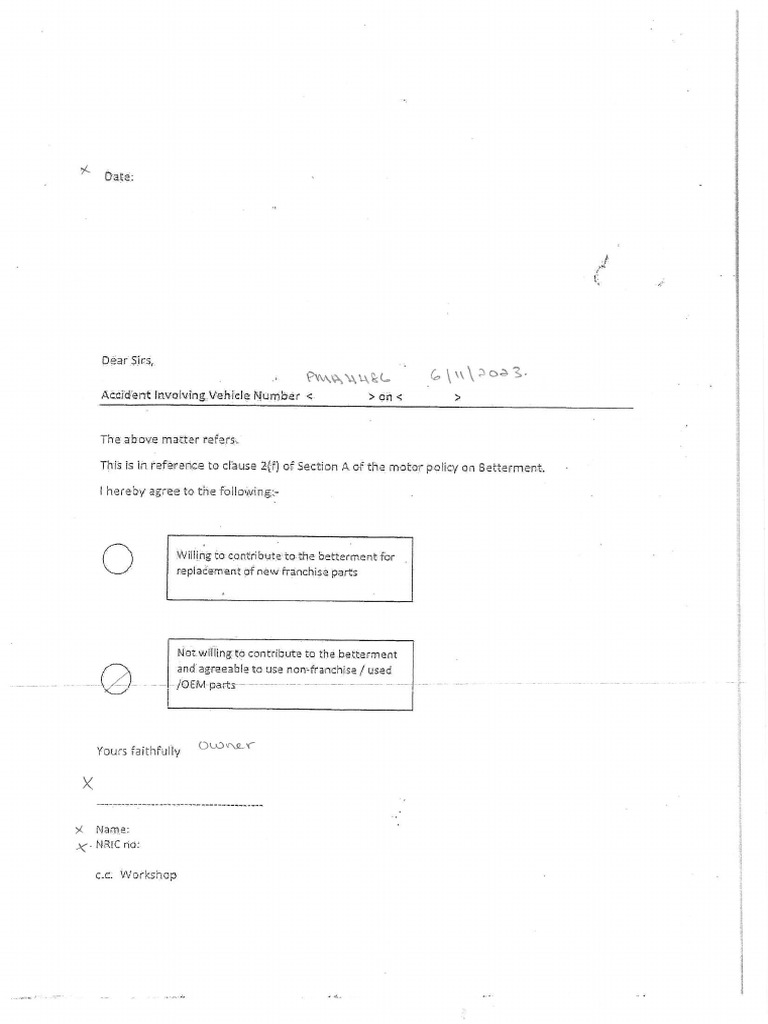 Letter of Betterment (1) - Signature | PDF