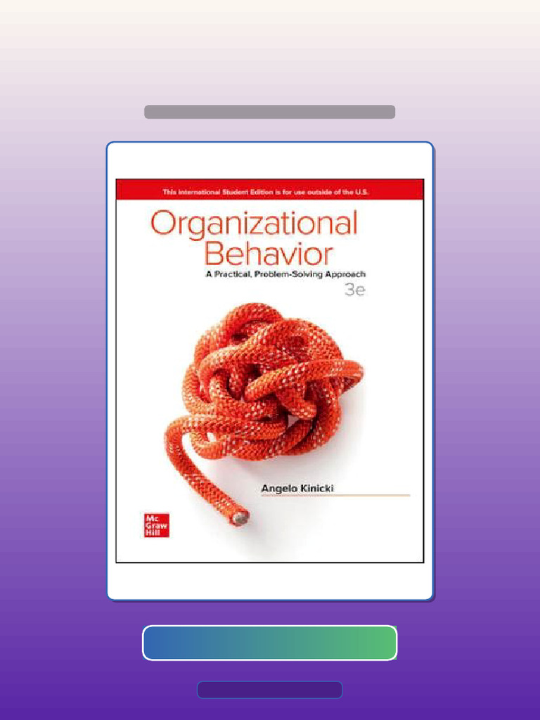 Organizational Behavior Practical ProblemSolving Approach 3rd Edition ...