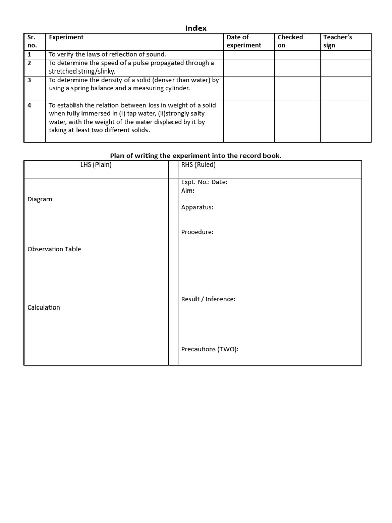 1749869663453.physics Lab Manual Class 9 | PDF | Volume | Density