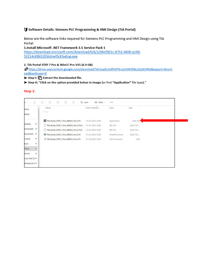 TIA Portal - V15 Software Link and Installation Guidelines | PDF