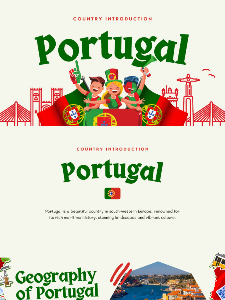 Portugal Introduction Presentation in Red and Green Informative Style | PDF