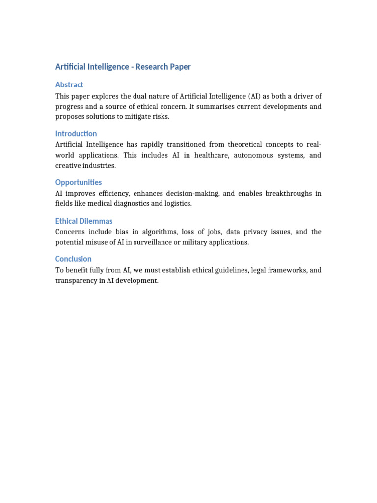 AI: Progress and Ethical Challenges | PDF