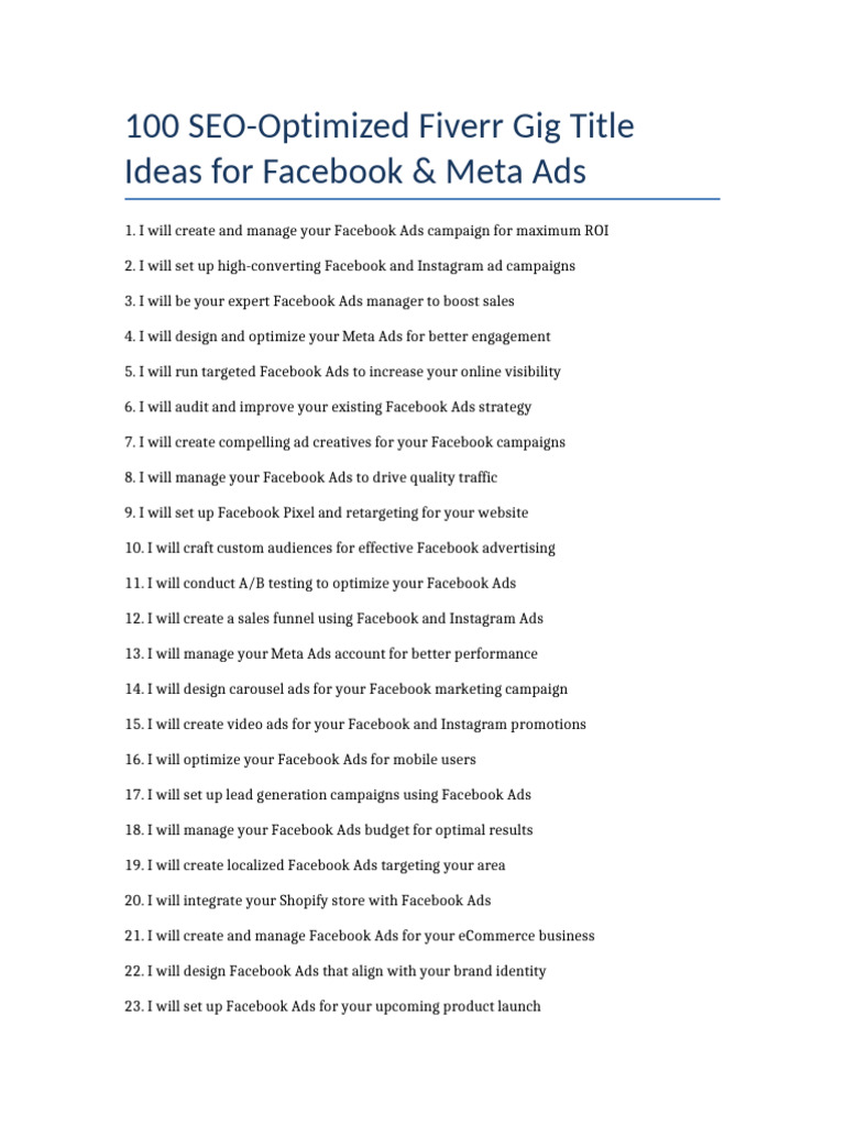 Seo Optimized Gig Titles | PDF | Advertising | Digital Marketing