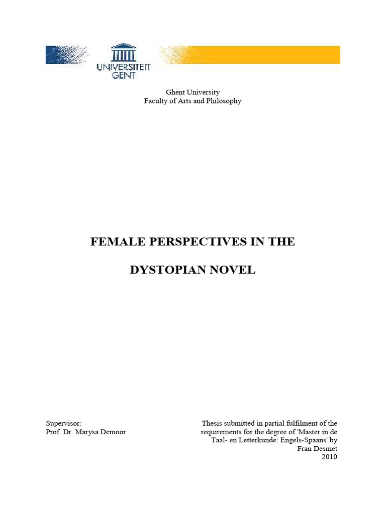 Female Perspectives in The Dystopian Nov | PDF | Dystopia | Utopian And ...