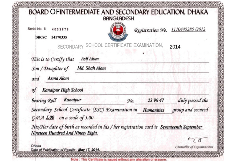 Scertificate Formate Word | PDF