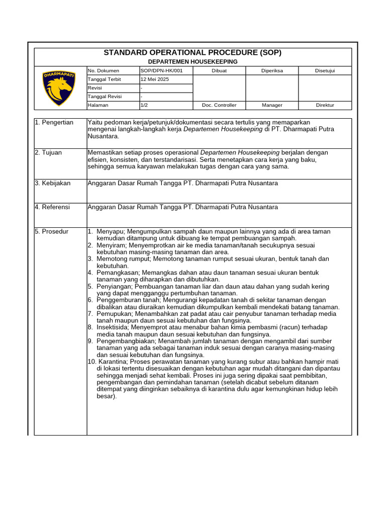 SOP Form | PDF