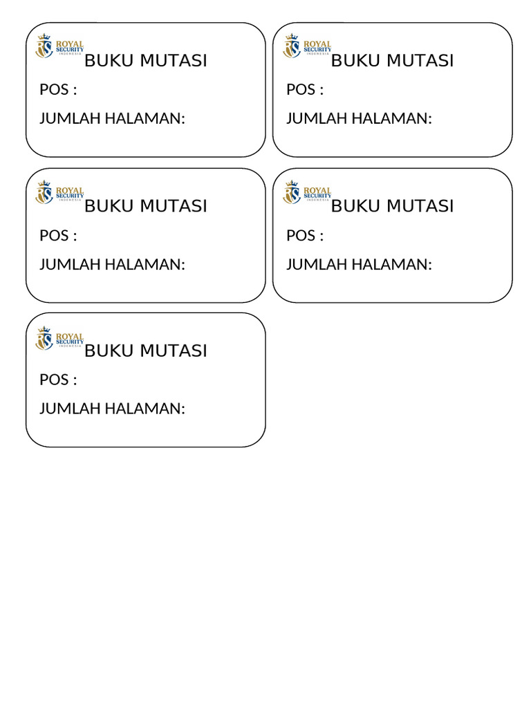 Buku Mutasi | PDF