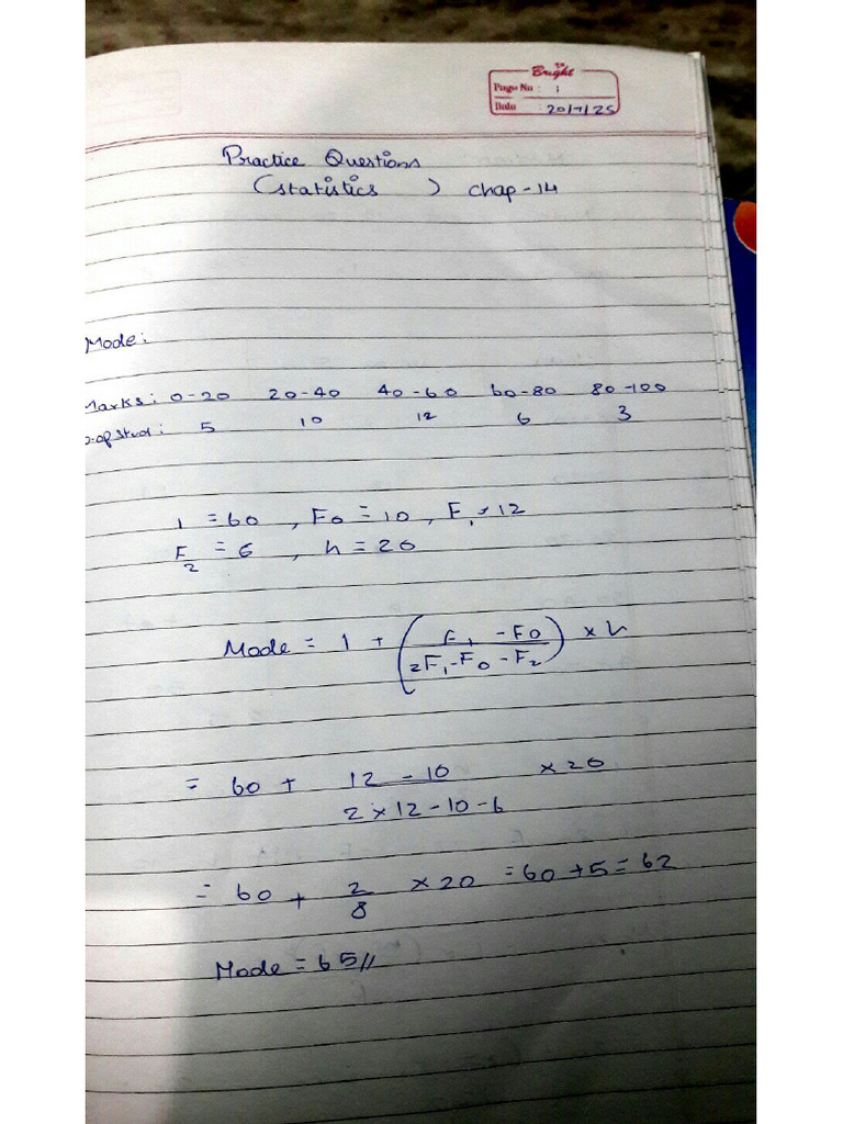 Raja Pandi Statistics Practice Test | PDF