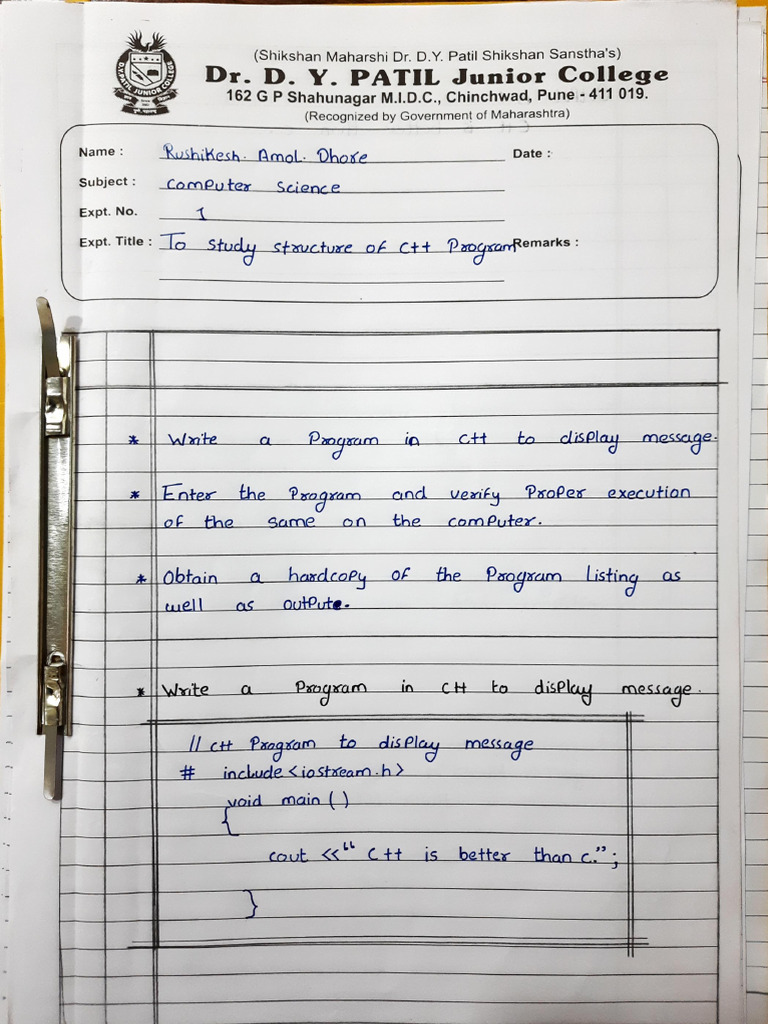 11th Cs1 Practical 1 To 5 | PDF