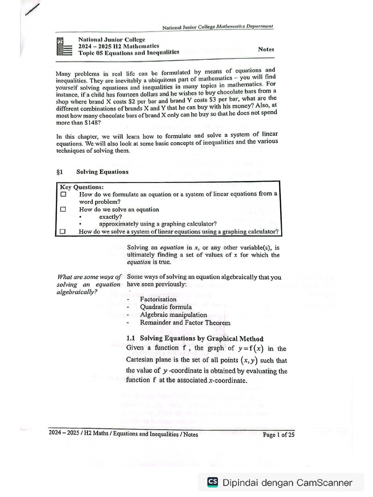 Math Ch5 Inequalities | PDF