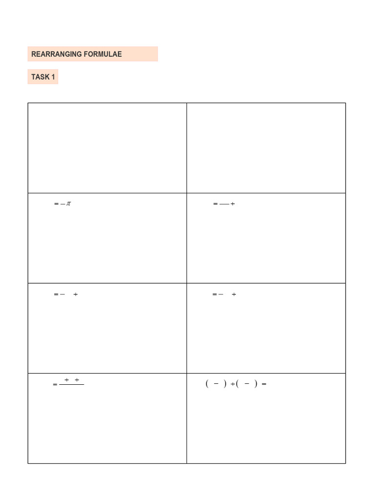 Rearranging-formulae | PDF