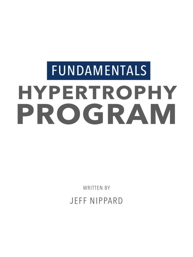 2 Fundamentals Hypertrophy Program | PDF
