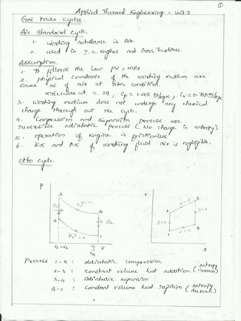 Thermal Engg Unit-1 | PDF