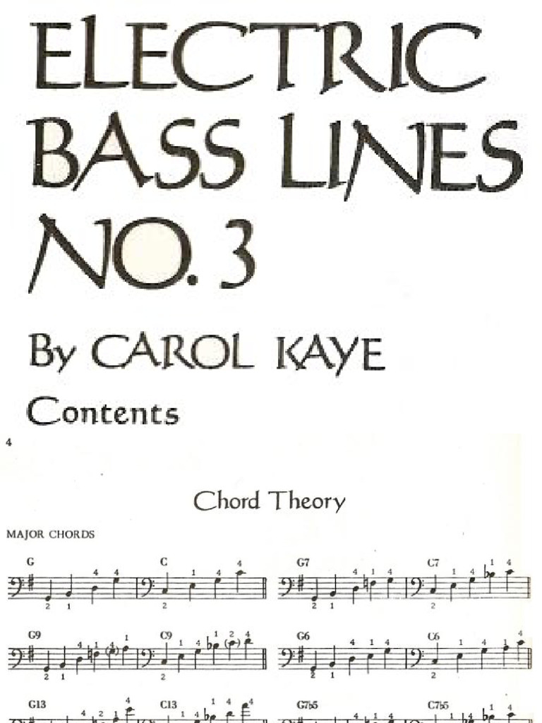 Carol Kaye - Electric Bass Lines 3 | PDF