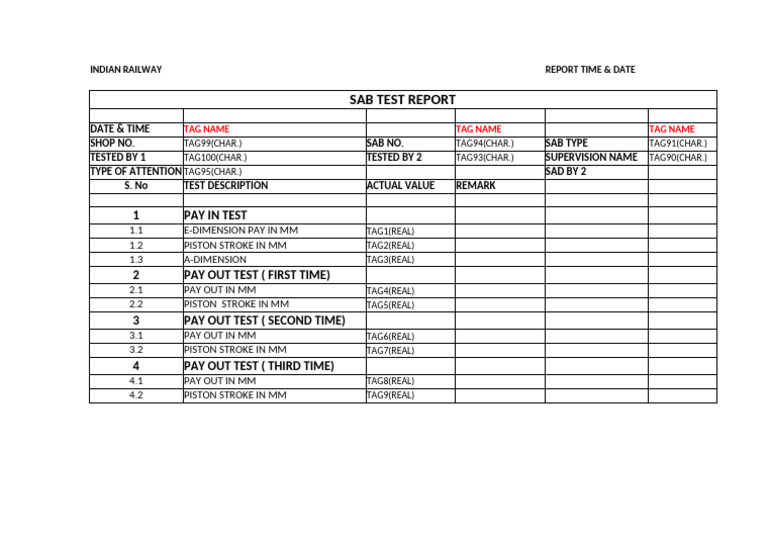 Report Format - Sab Test Bench 15072025 | PDF