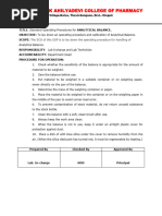 Weighing Balance Verification Log Book | PDF
