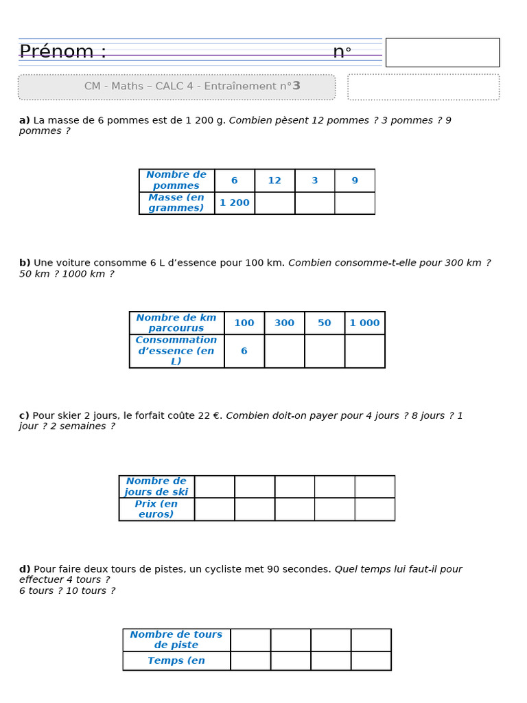 Problèmes de mathématiques pratiques | PDF