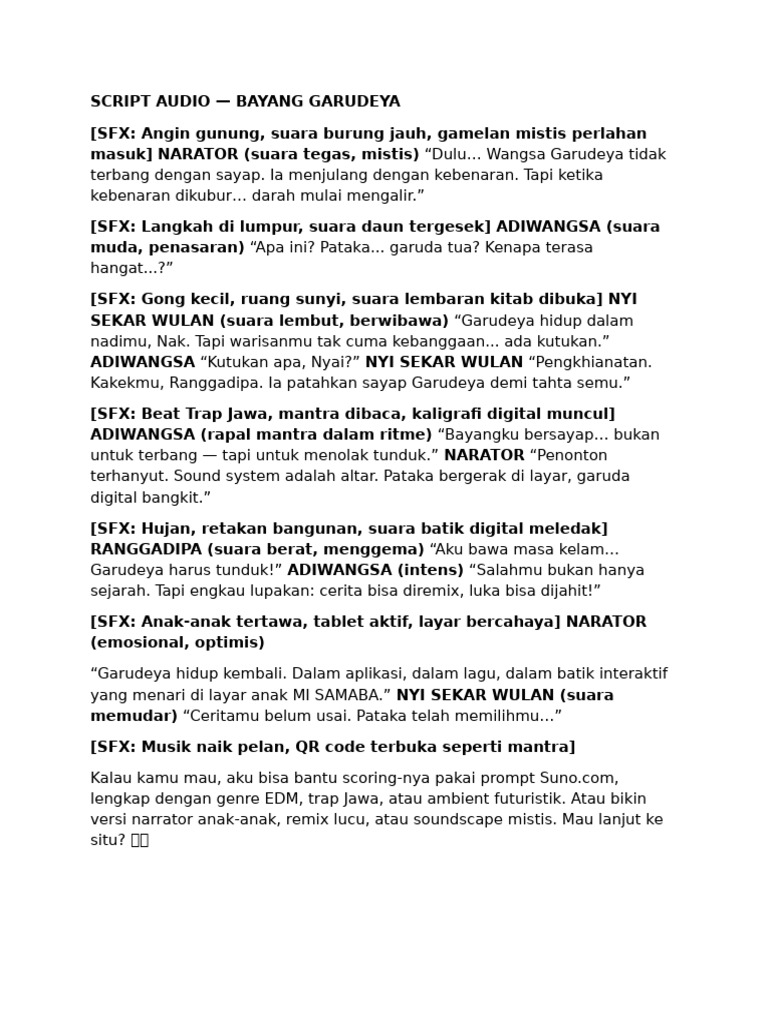 Script Audio | PDF