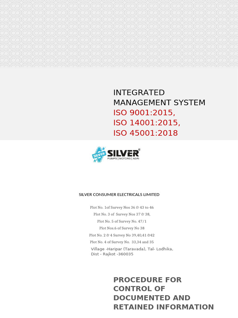 S-IMS-PRO-02 Procedure For Control of Documented and Retained ...