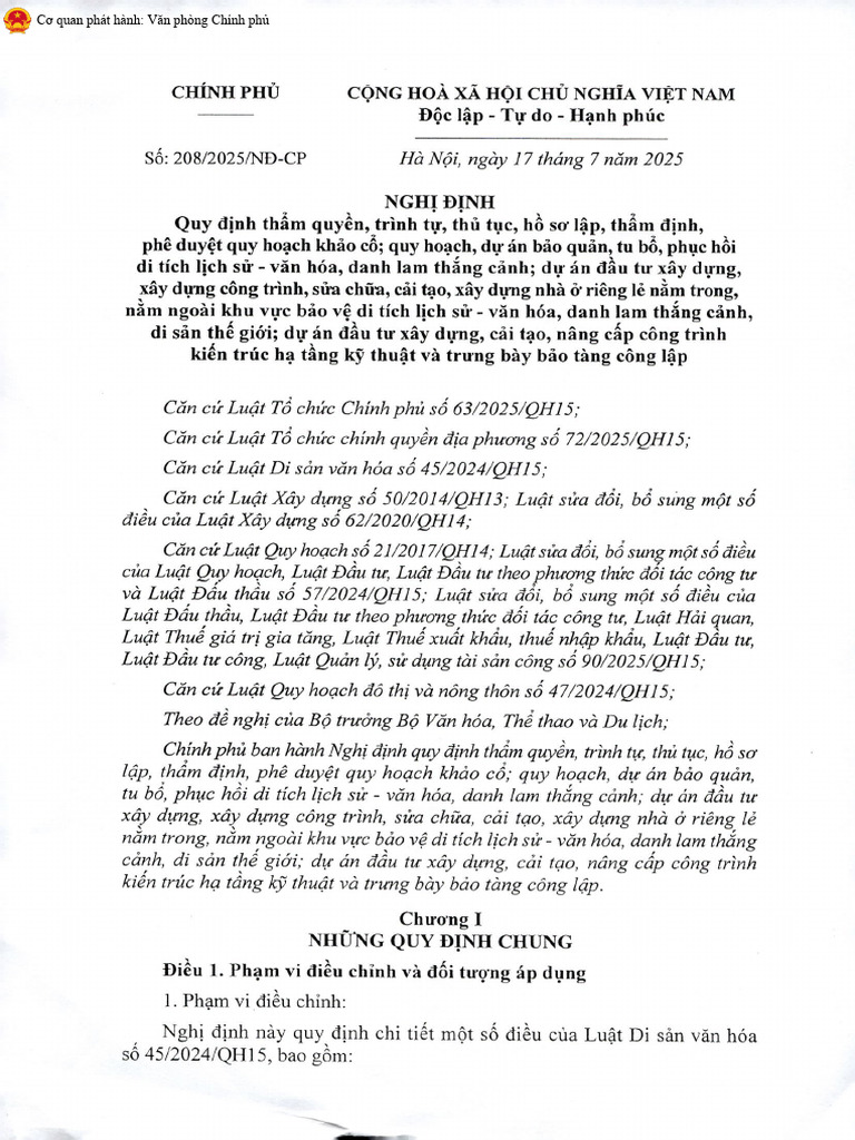 Nghi Dinh So 208 - 2025 - ND-CP-signed | PDF