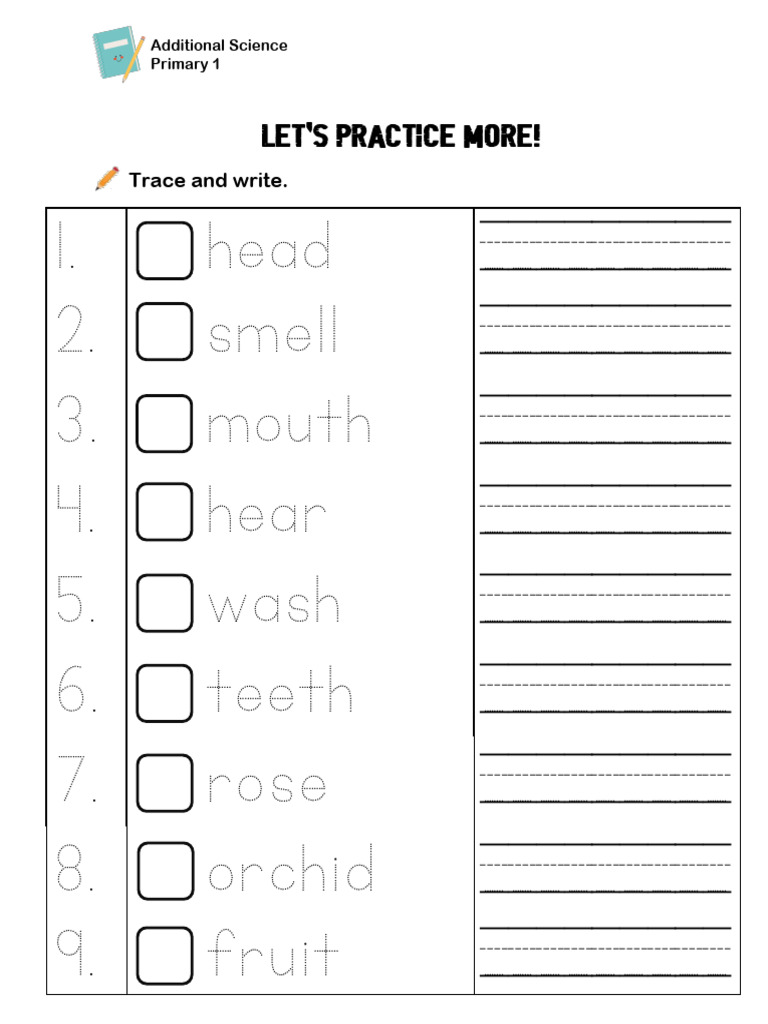 P.1 Practice Reading Aloud and Writing | PDF